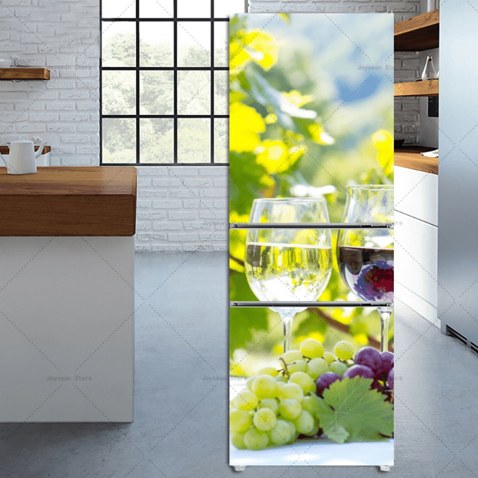 Home Kitchen Wine Glass Refrigerator Sticker Removable Waterproof ...