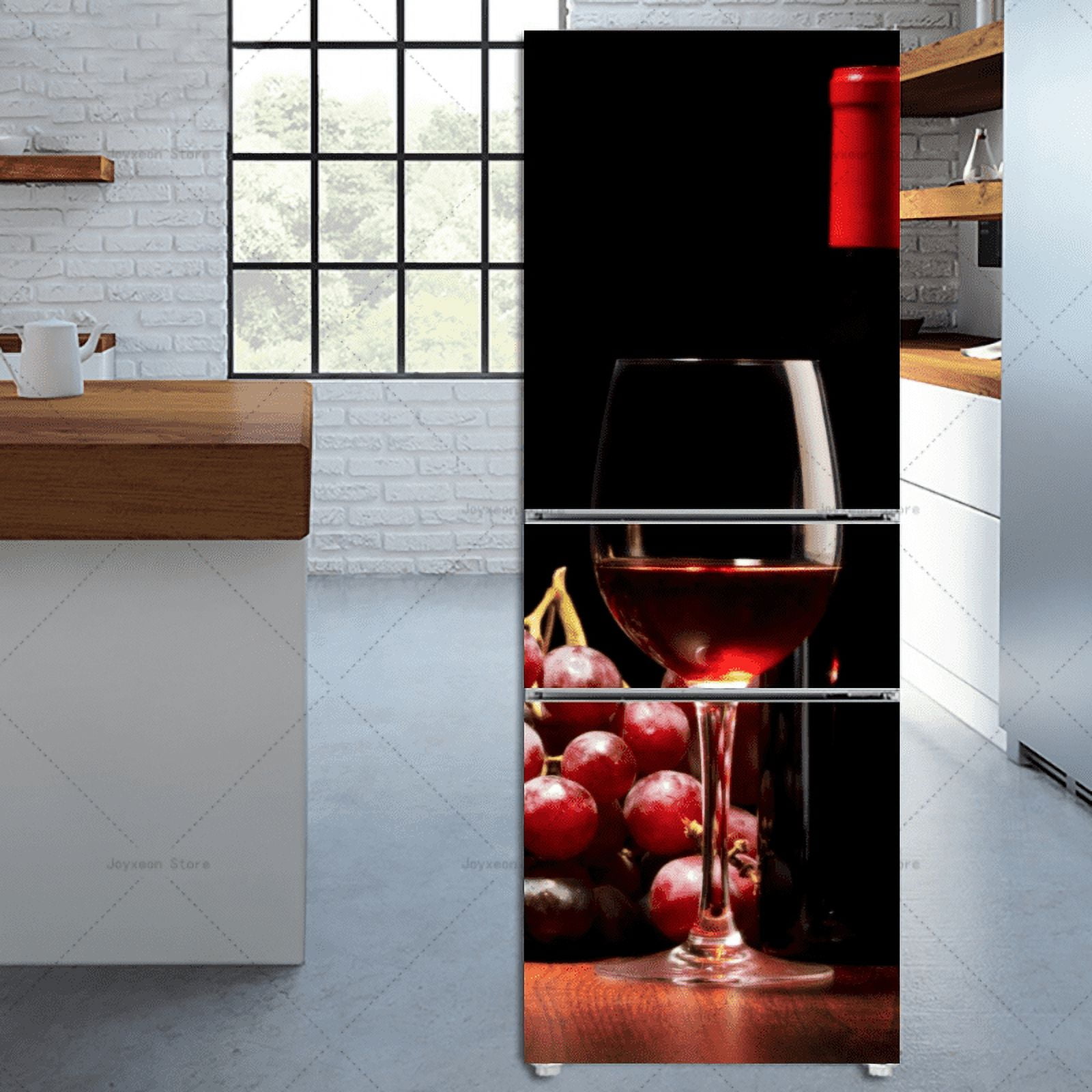 Home Kitchen Wine Glass Refrigerator Sticker Removable Waterproof ...