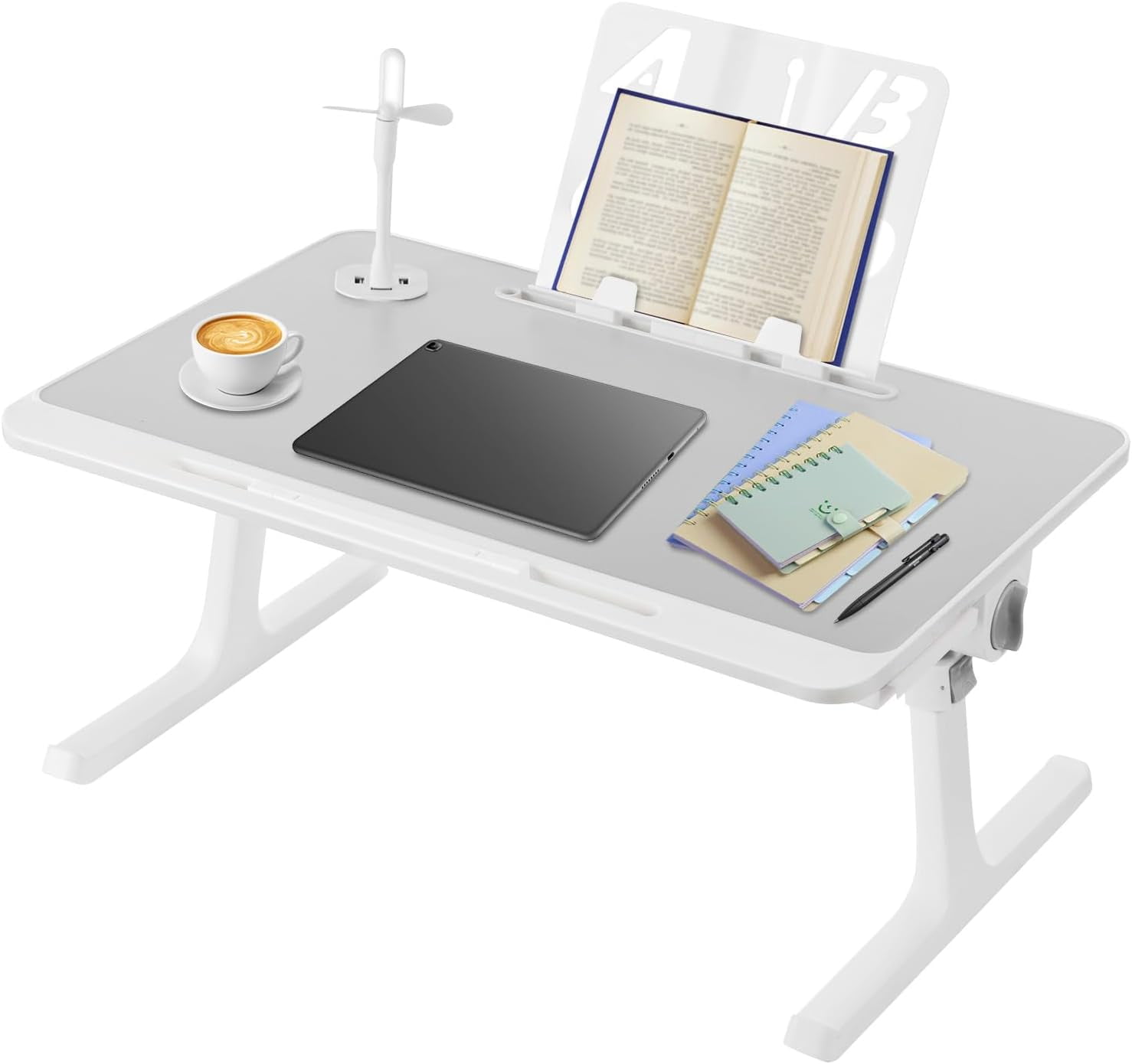Home Laptop Table for Bed, Foldable Writing Lap Desk for Bed Adjustable ...