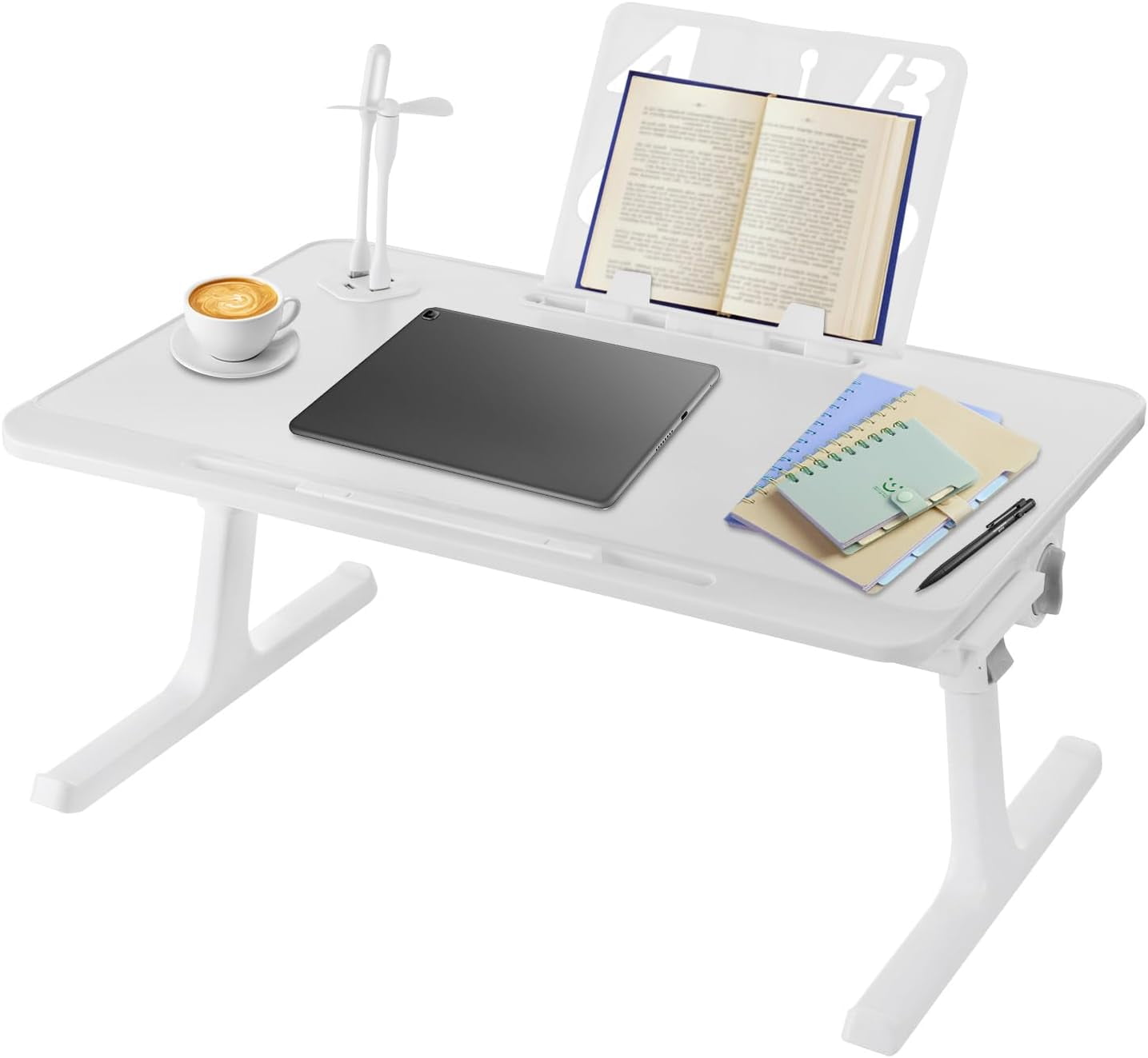 Home Laptop Table for Bed, Foldable Writing Lap Desk for Bed Adjustable ...