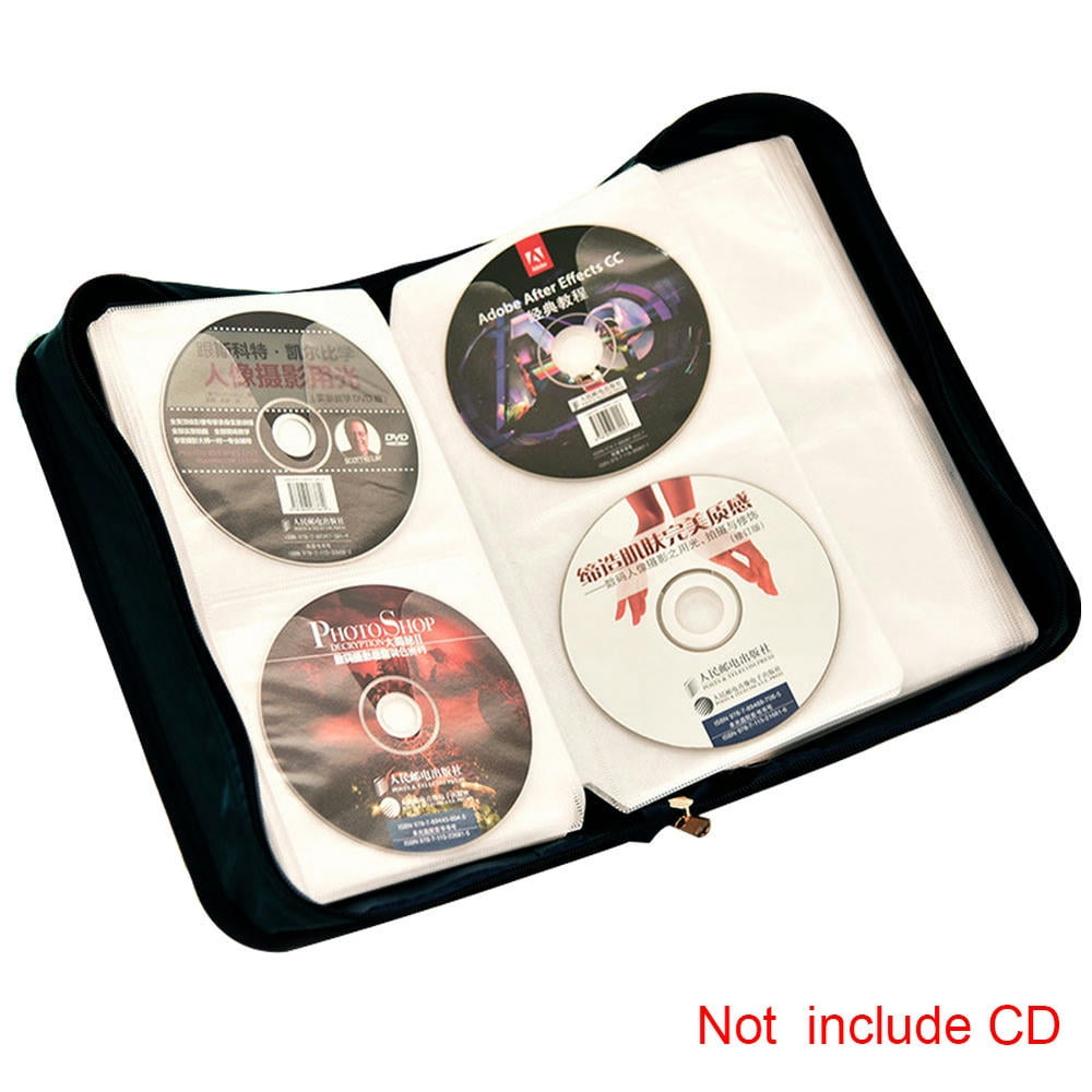 Home Large Capacity Car Disc 128 CDs Space Saving DVD Box Zipper Travel ...