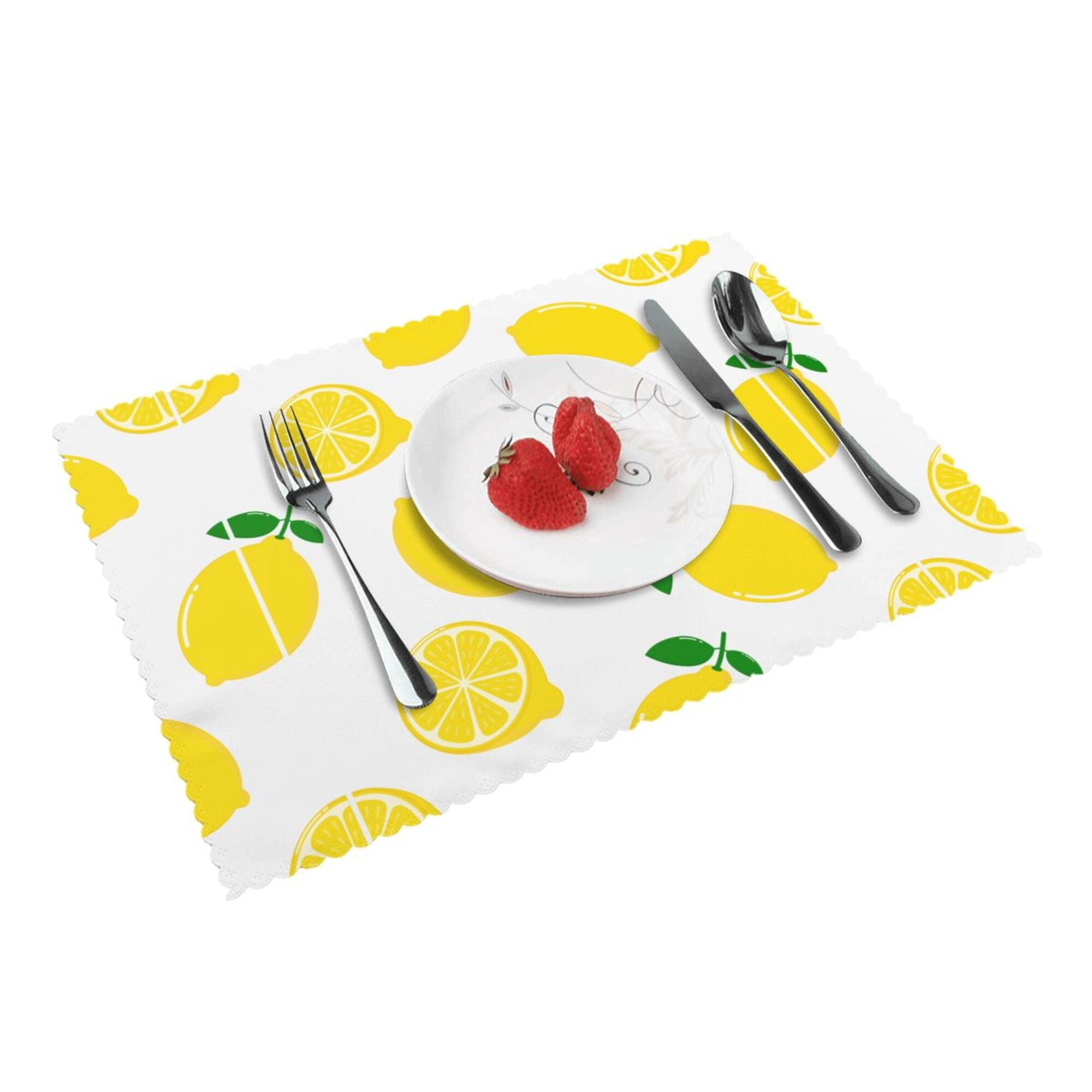 Home Lemon Placemats Set Of 4 Washable Wipeable Place Mats Place Mats ...