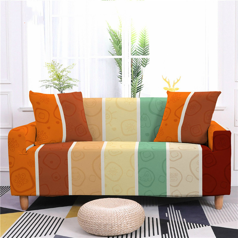Home Living Luxury 3d Color Geometry Print Sofa r Seat Protector Cover ...