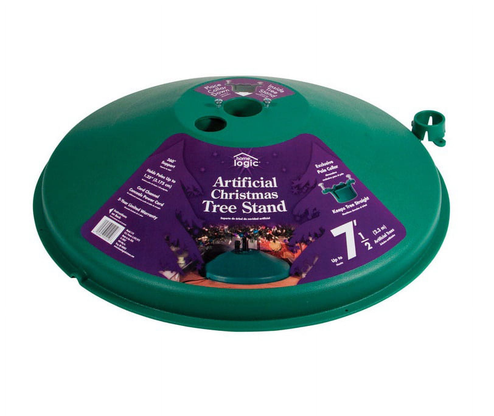 Home Logic 7.5' Artificial Christmas Tree Stand with 19.25" Box Base ...