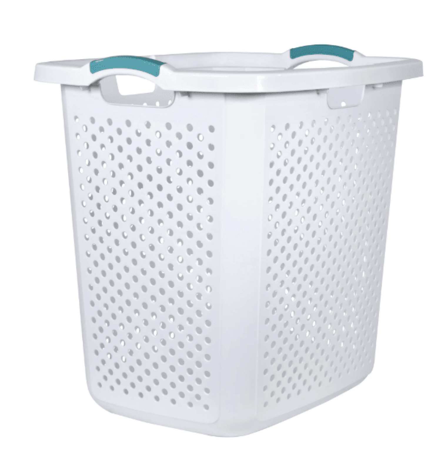 Home Logic 2.5 Bushel Extra Large Plastic Laundry Hamper, White, Adult ...