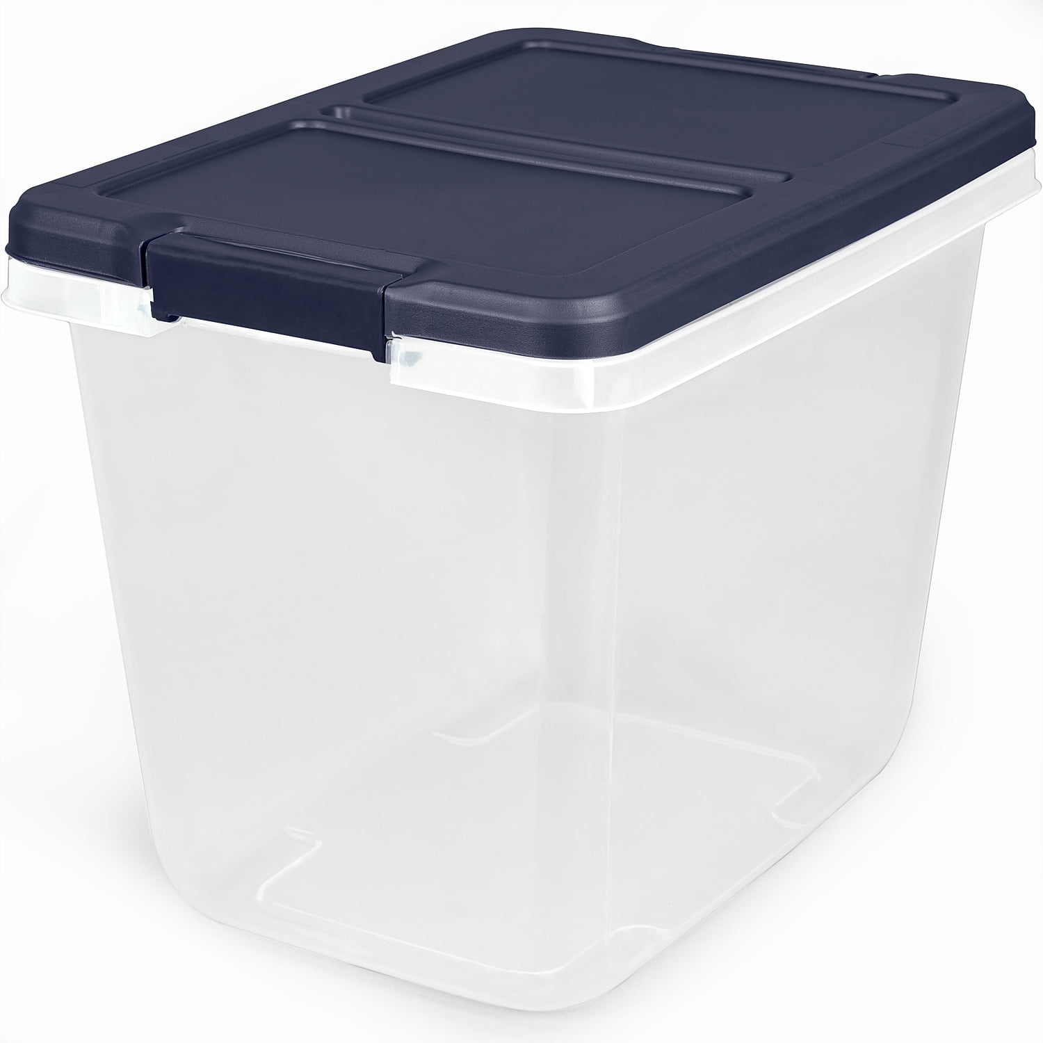 Home Logic 29 Qt. Latch Lid Storage Tote Clear/White 6/Pack (7102 ...
