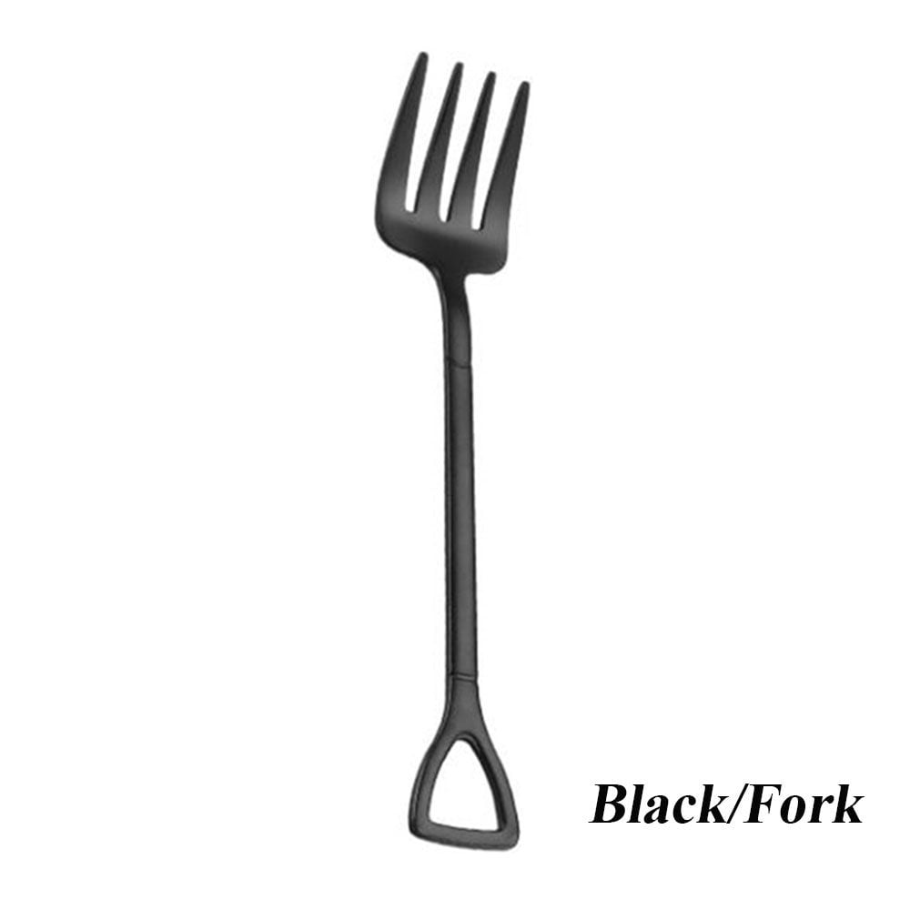 Home Long Handle Kitchen Shovel Shape Spoon Fork Ice Cream Stainless ...
