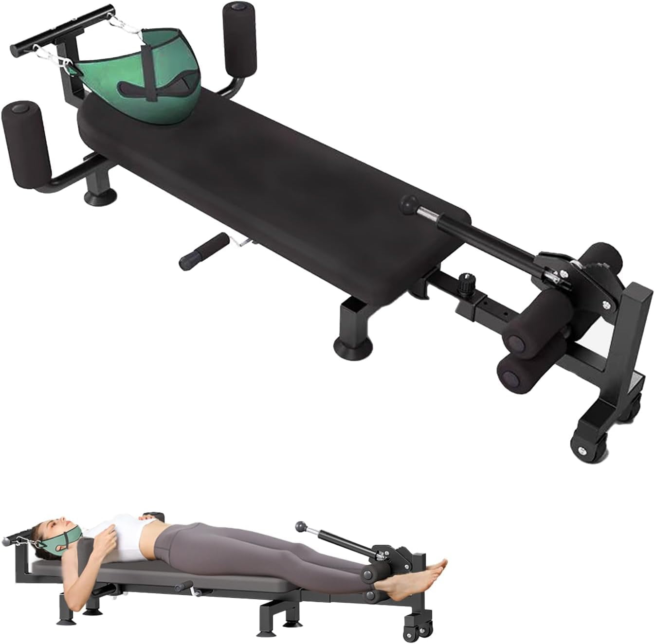 Home Lumbar Traction Table, Portable Massage Cervical & Lumbar ...