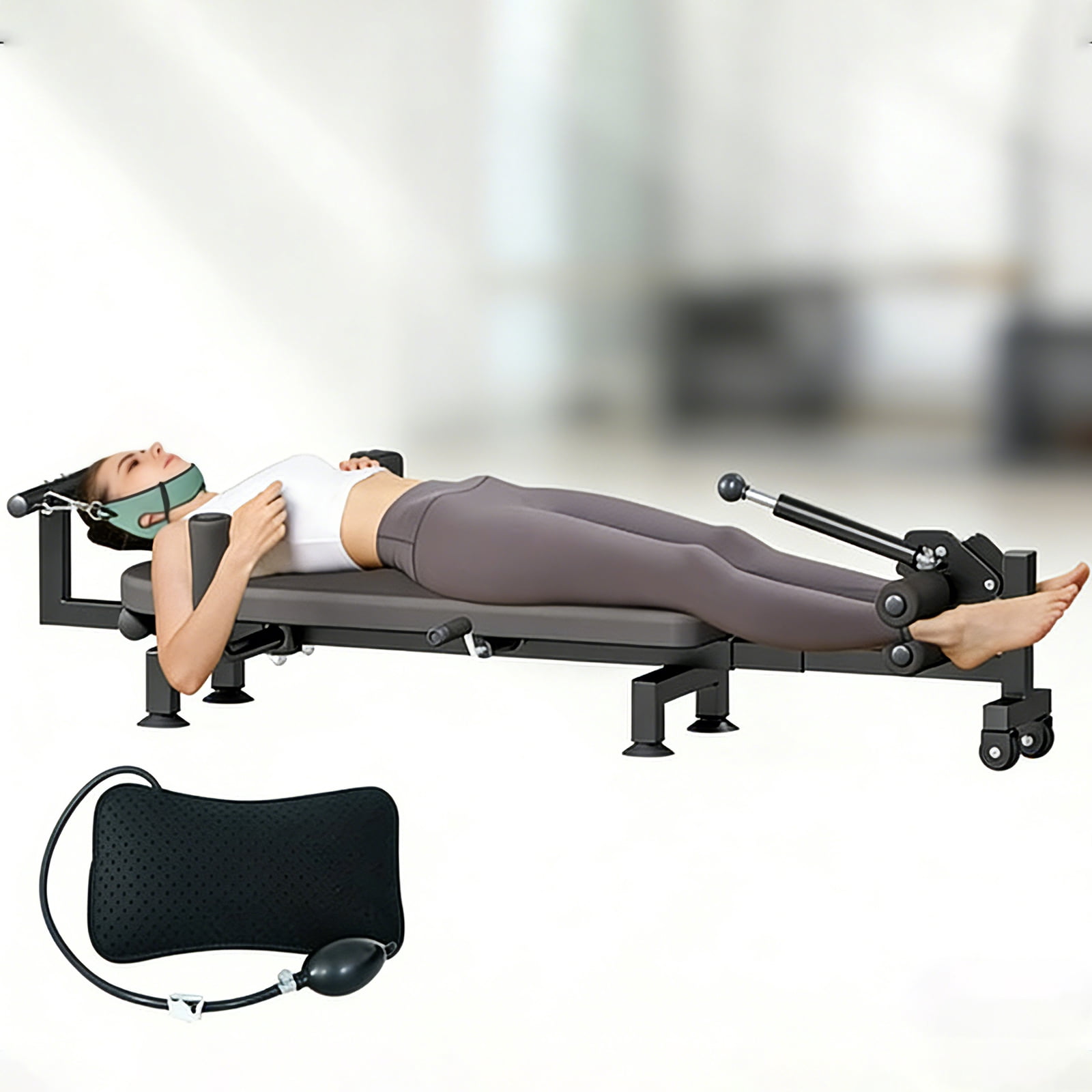 Home Lumbar Traction Table, Portable Massage Cervical & Lumbar ...