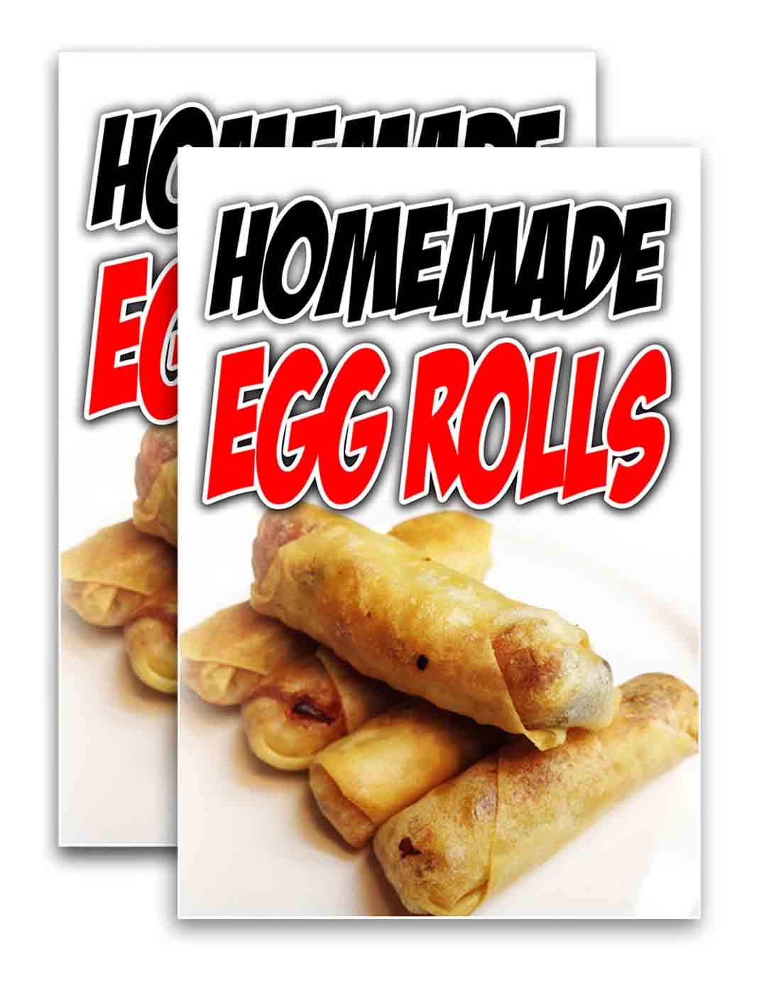 Home Made Egg Rolls (24" X 36") Vinyl Decal Only (Pack of 2) |Sign ...