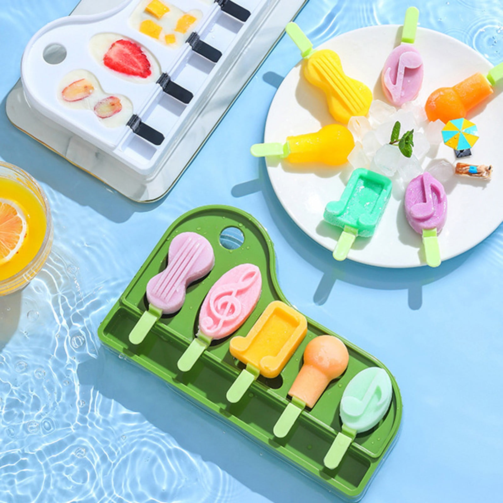 Bksdlh Home Made Popsicles Molds, Ice Cream Popsicles, Non-slip and ...