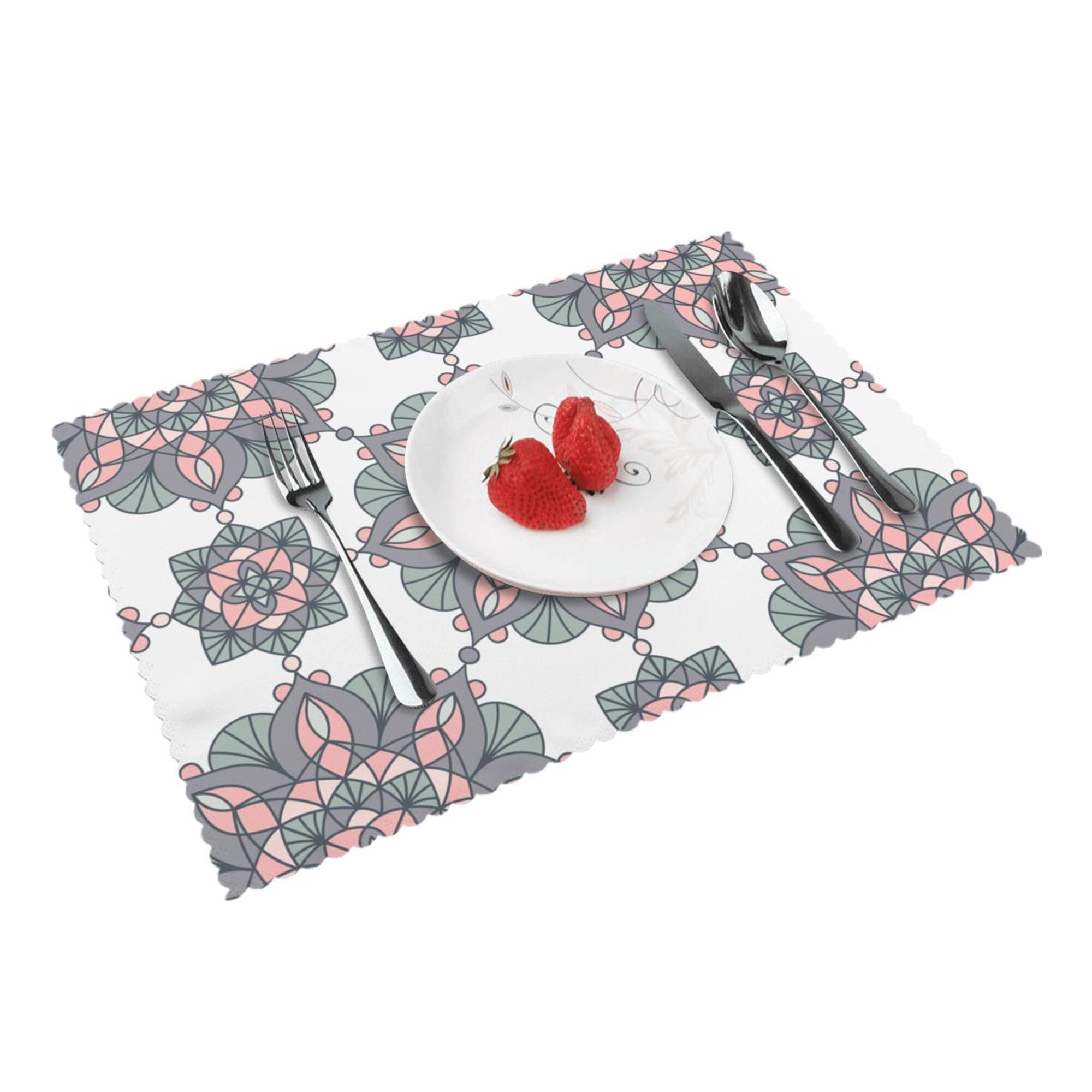 Home Mandala Pattern Placemats Set Of 4 Washable Wipeable Place Mats ...