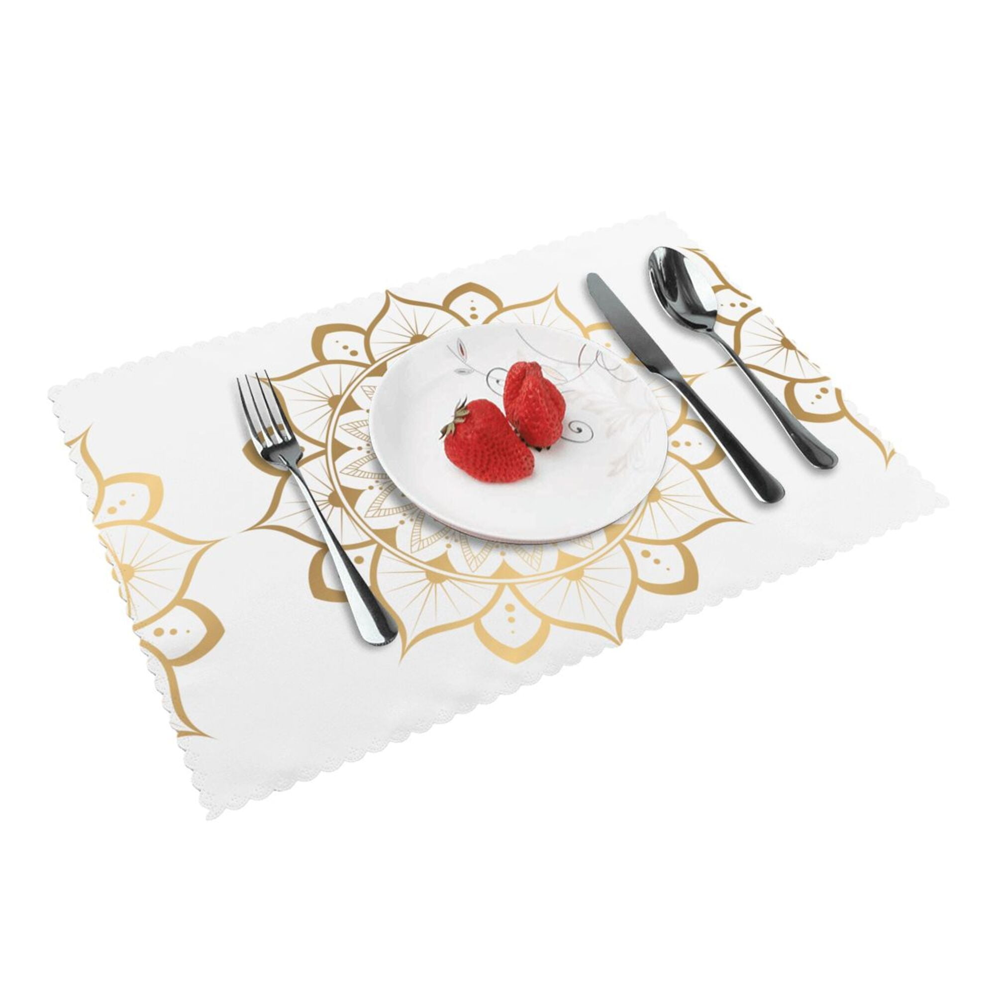 Home Mandala Pattern Placemats Set Of 4 Washable Wipeable Place Mats ...