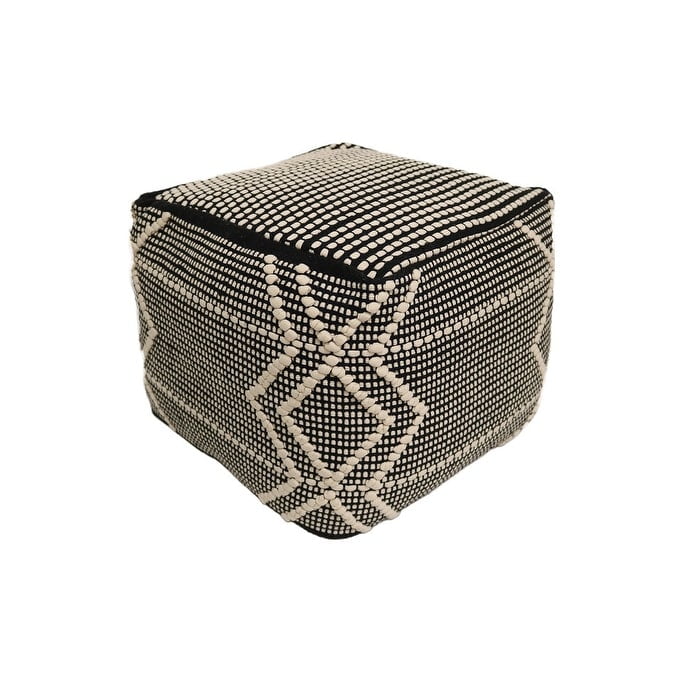 Home&Manor Arezzo Cotton Cube Pouf - Walmart.com