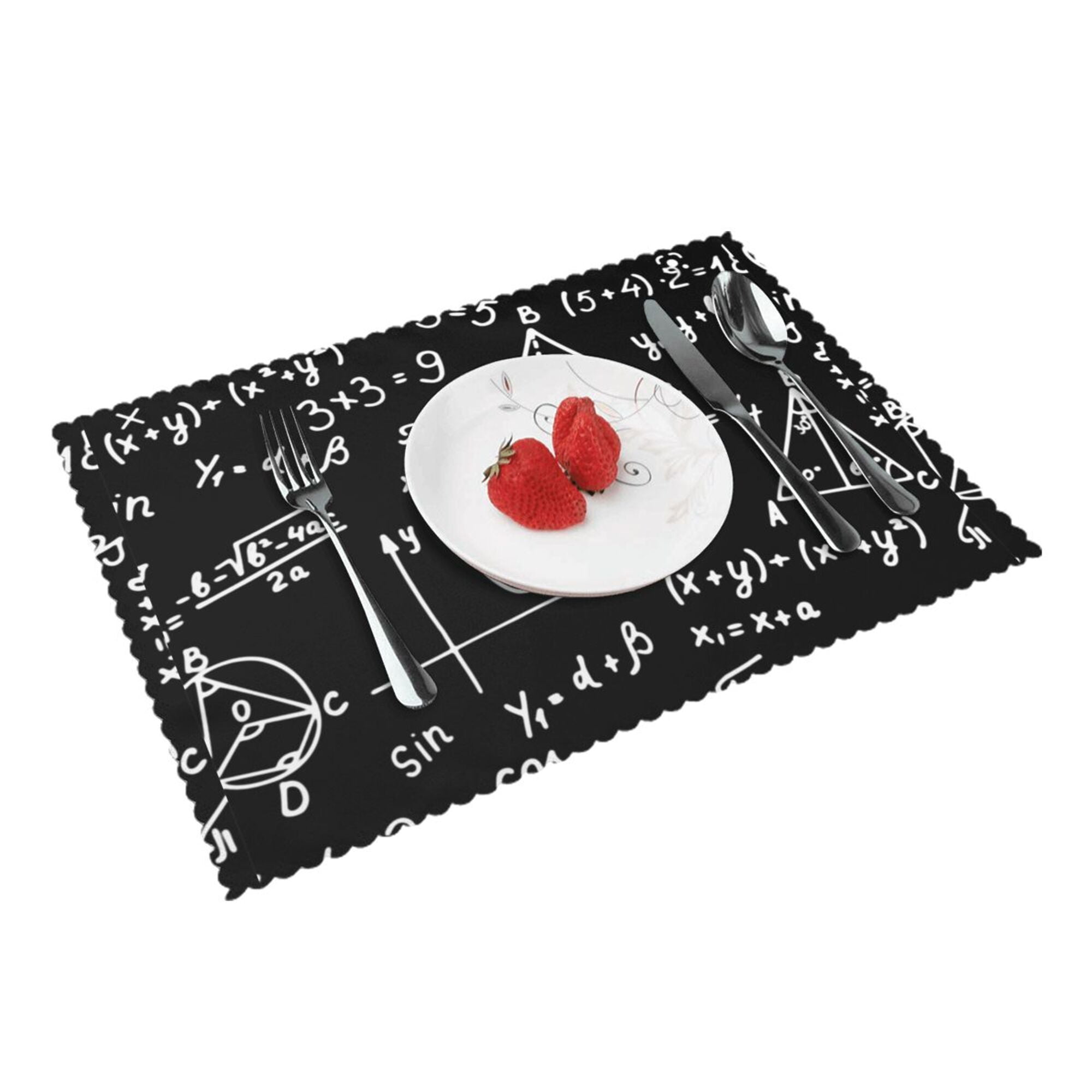 Home Math Placemats Set Of 4 Washable Wipeable Place Mats Place Mats ...