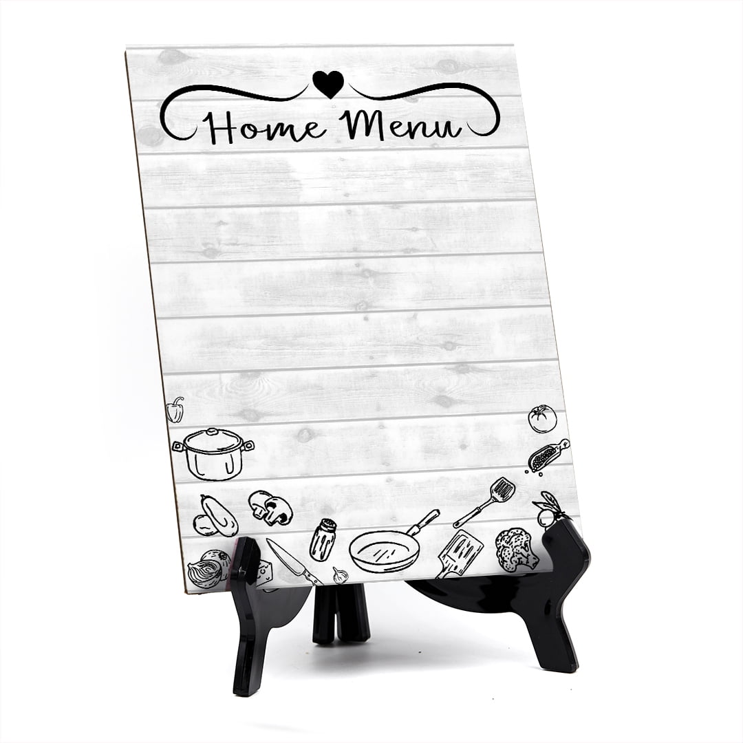 Home Menu Wipe Dry Table Sign (6x8") Office And Home Reminders ...