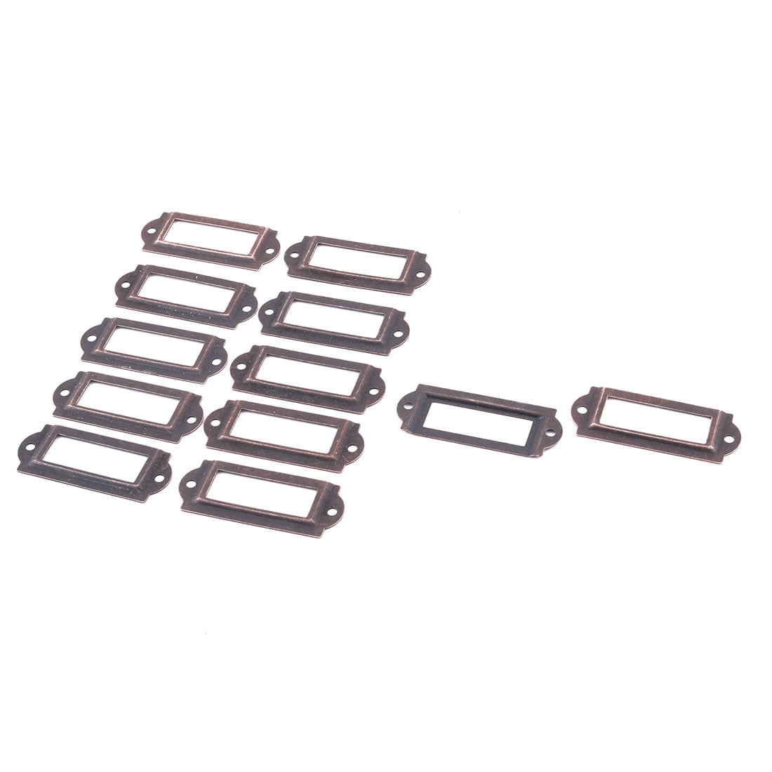 Home Metal Drawer Box Case Tag Label Card Holders Copper Tone 60 x 24mm ...