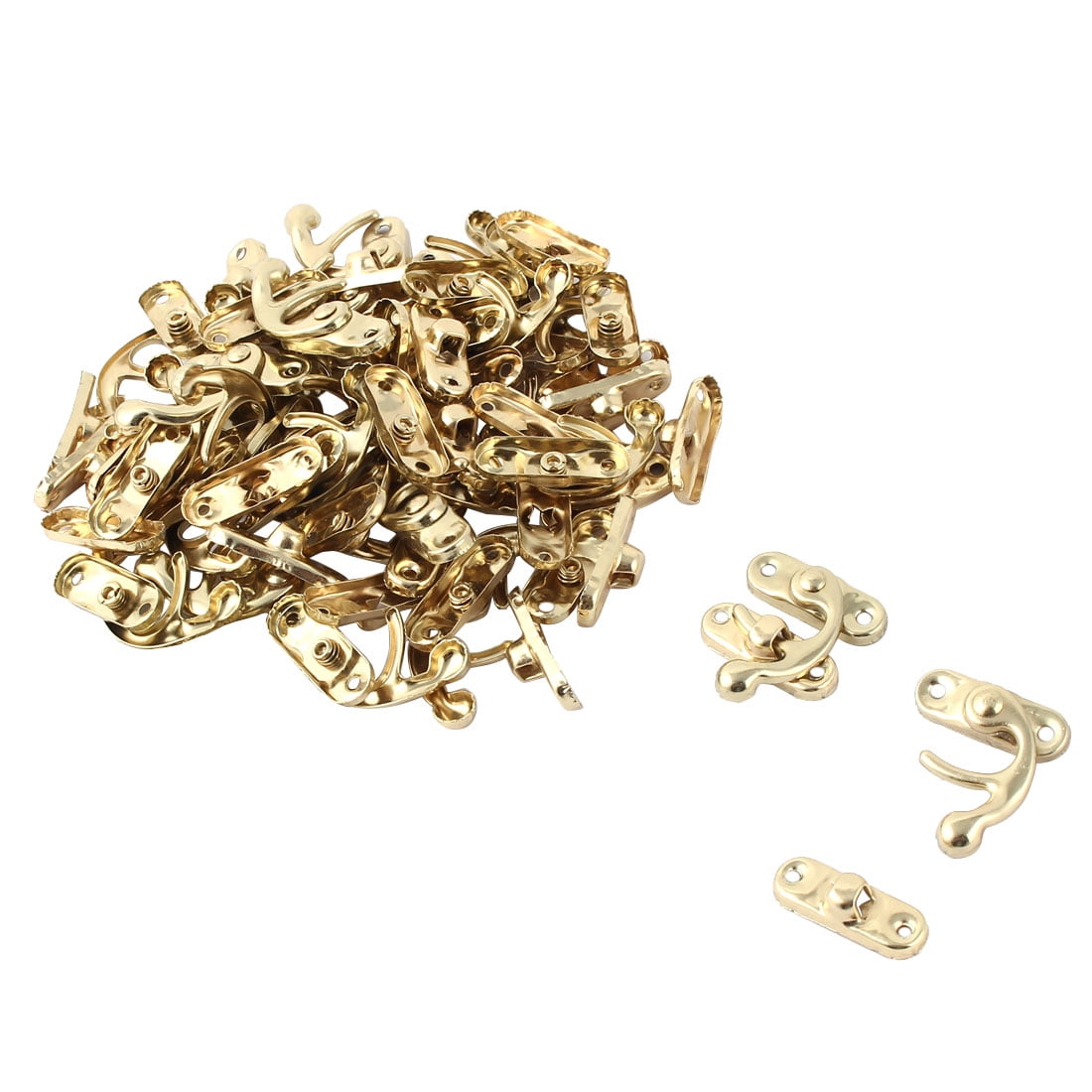 Home Metal Furniture Drawer Box Lock Clasp Closure Latch Handle Gold ...