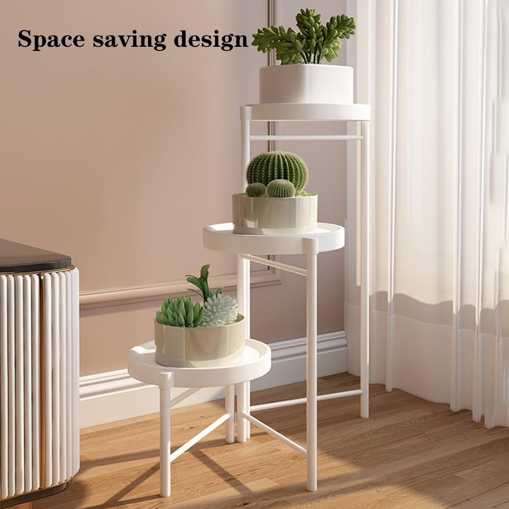Home Metal Plant Stand Indoor Outdoor Foldable Corner Plant Stand for ...