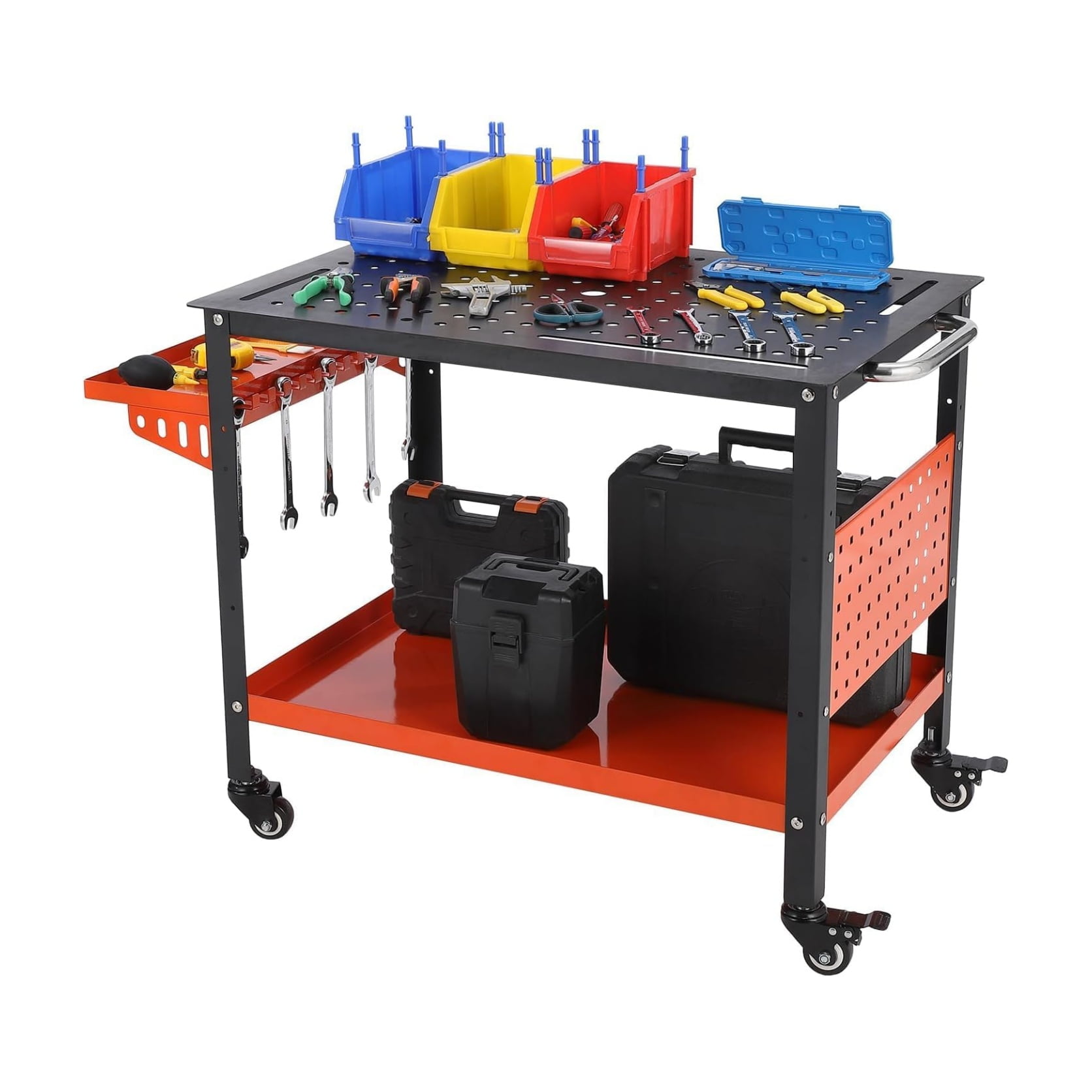 Home Mobile Welding Workbench with Tool Tray, 36" x 24" Welding Table ...