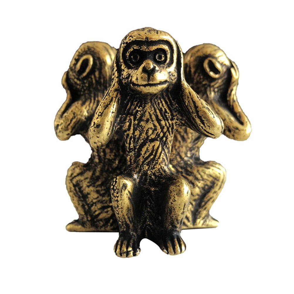 Worgeous Copper Monkey Adornments Monkeys Animal Statue Figurine Home ...