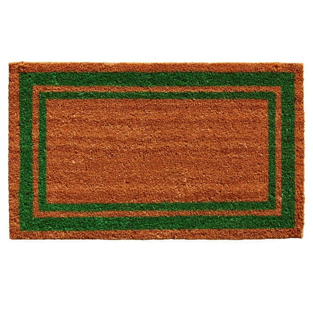 Home & More Border Doormat - Natural Coir, Vinyl Backing - Walmart.com
