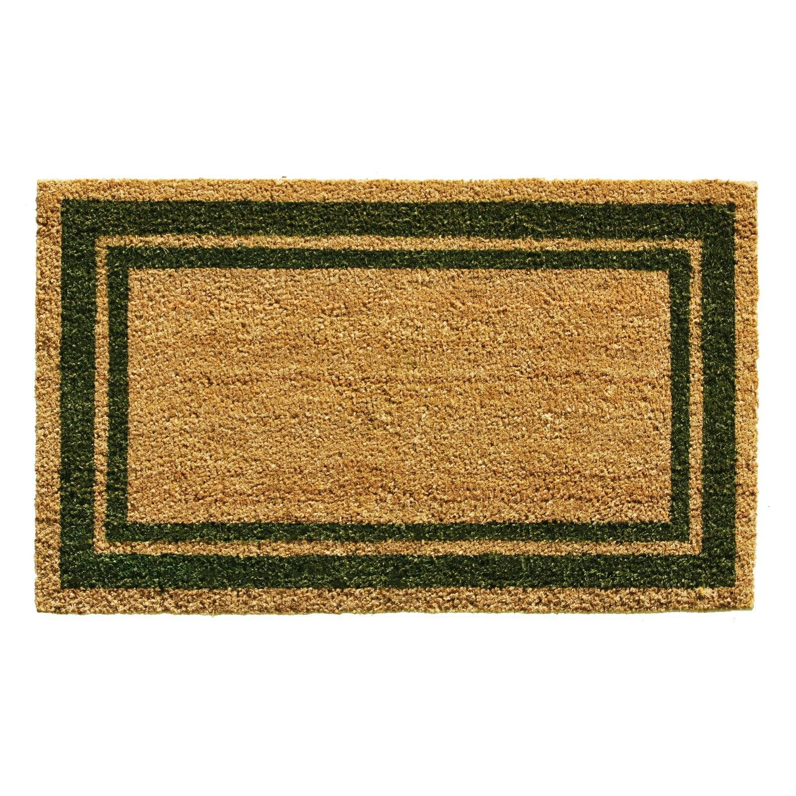 Home & More Border Doormat Natural Coir Vinyl Backing Outdoor Shoe Rug ...
