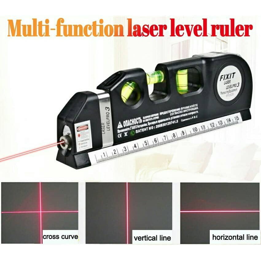 Home Multi-function High Precise Laser Leveling Instrument Steel Ruler ...