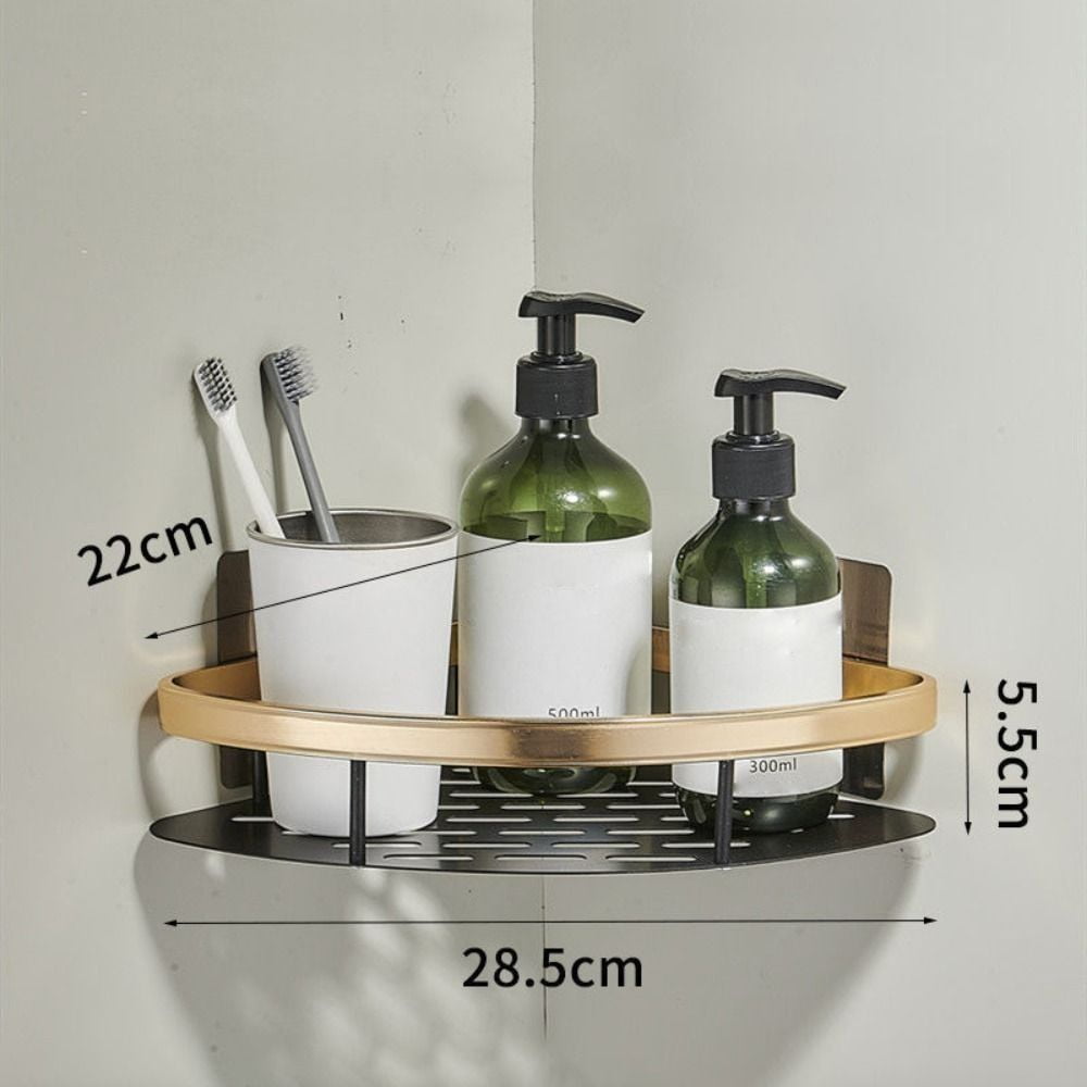 Home Multi-function Shampoo Storage Rack No Drill Aluminum Bathroom ...