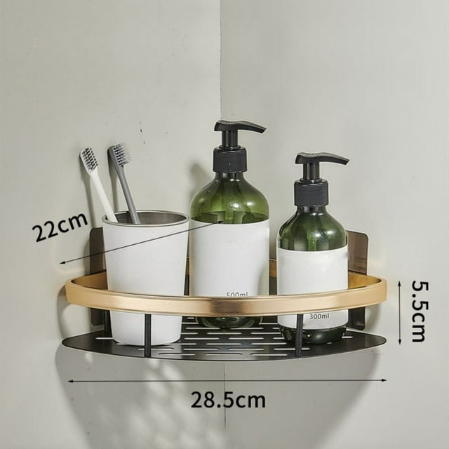 Home Multi-function Shampoo Storage Rack No Drill Aluminum Bathroom ...