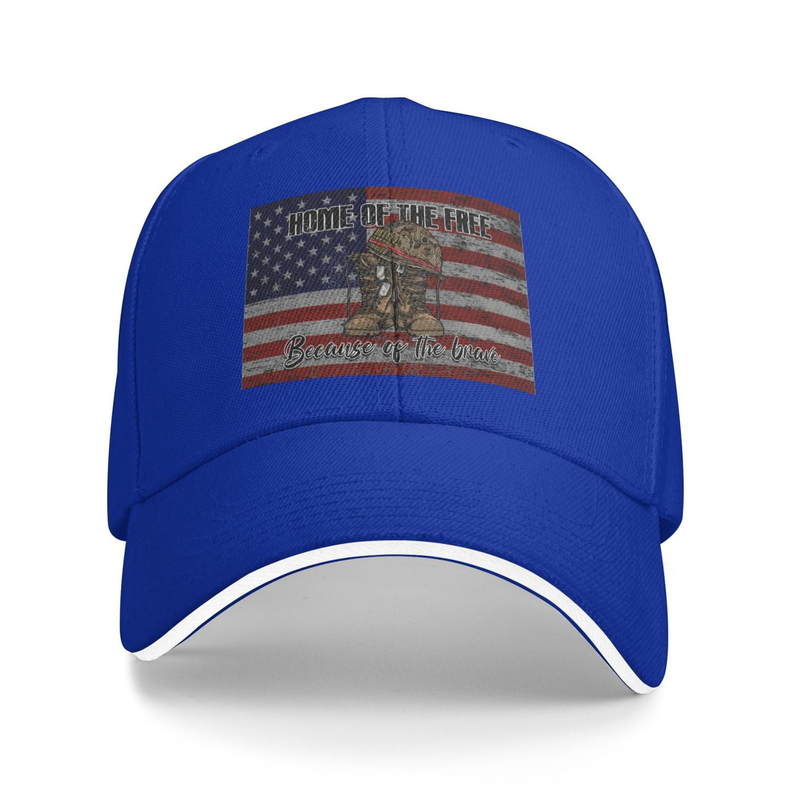 Home Of The Free Because Of The Brave Unisex Adult Baseball Caps ...