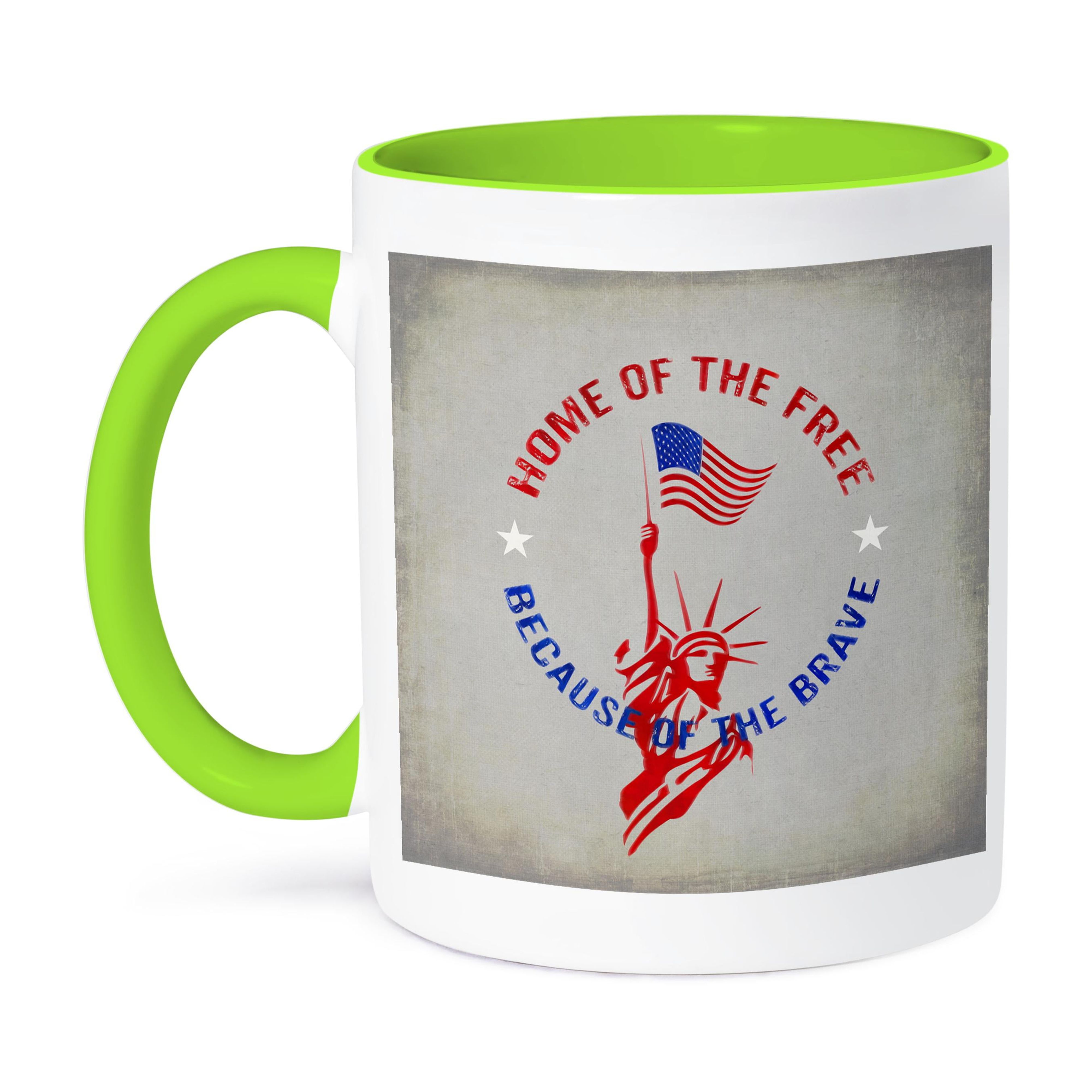 3dRose, Home Of The Free Lady Liberty America Patriotic Art, 11oz Two ...