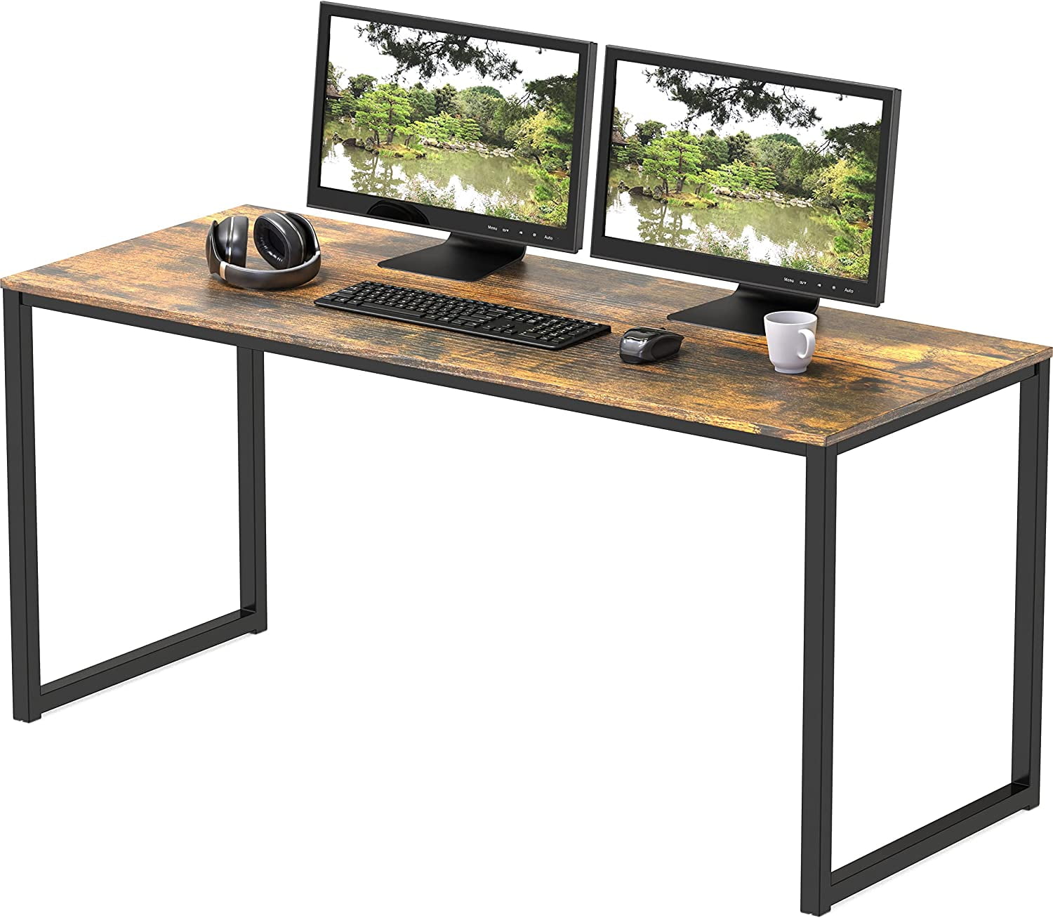 Home Office 48-Inch Computer Desk, 24" Deep, Rustic Brown - Walmart.com