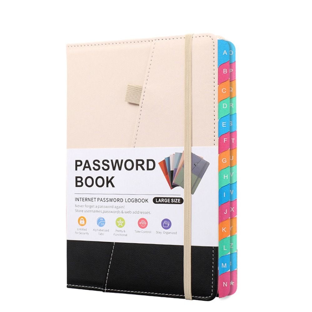 Home Office with Alphabetical Tabs Website Address Large Size Password Keeper Book Internet ...