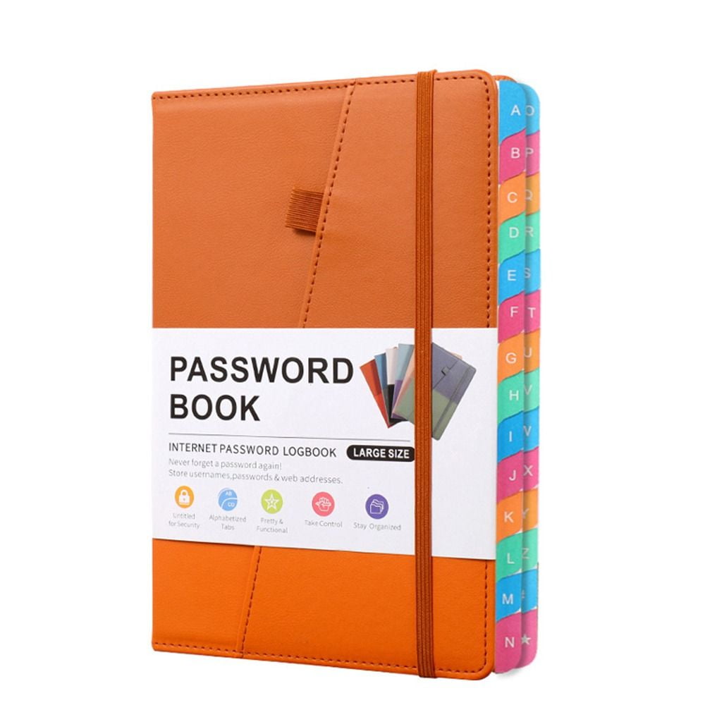 Home Office with Alphabetical Tabs Website Address Large Size Password ...