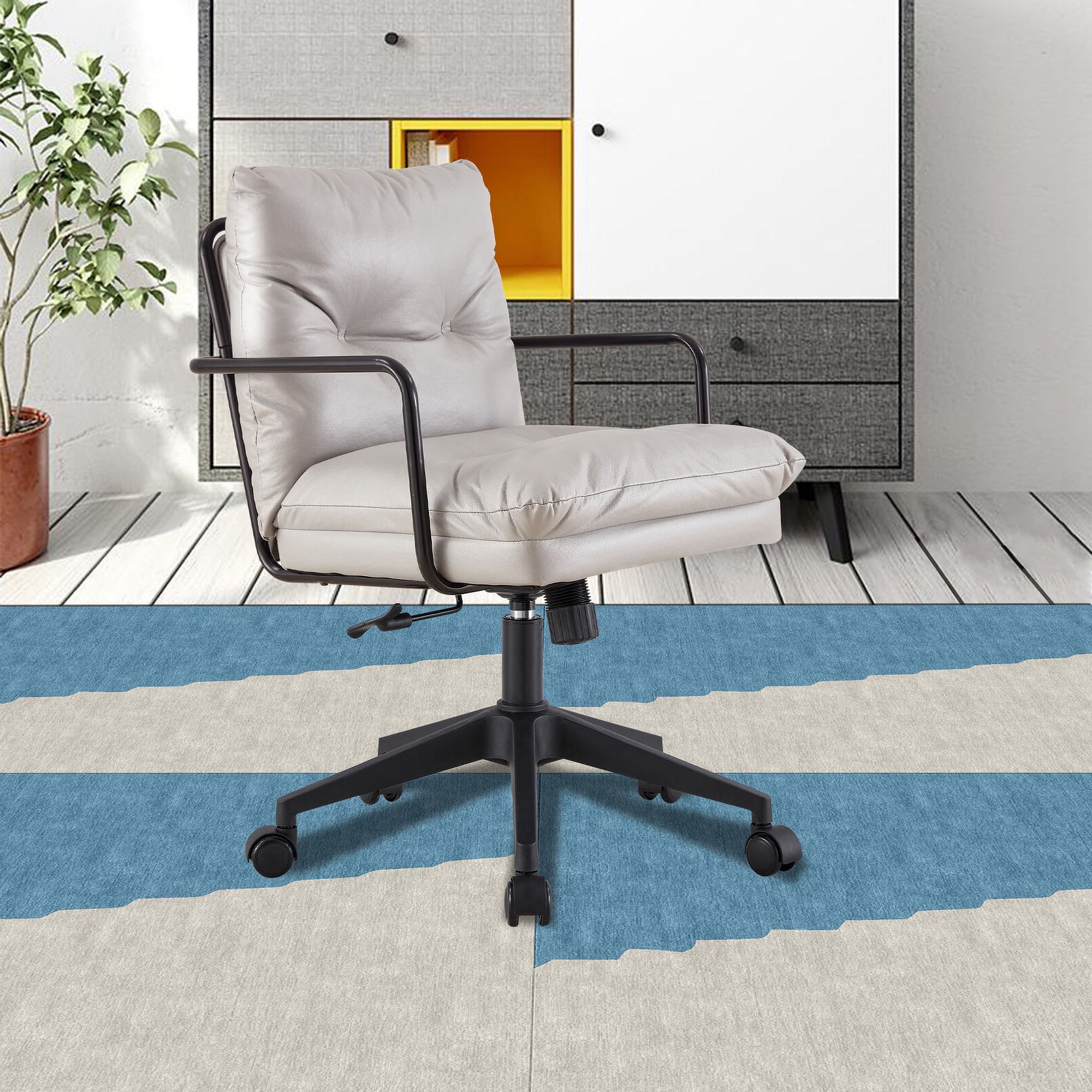 Home Office Chair Cute Desk Chair with Arms and Wheels for Living Room ...