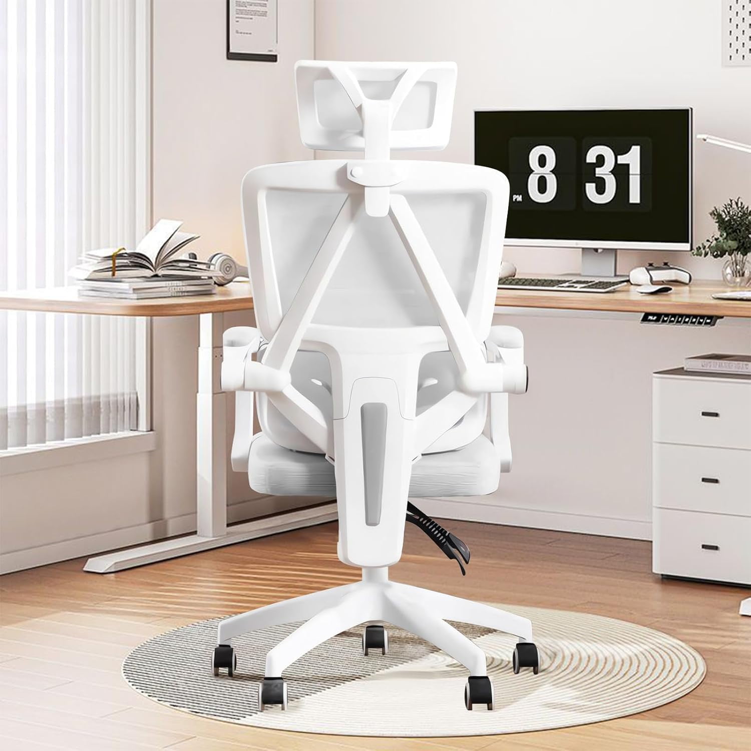 WXJHL Home Office Chair High Back Desk Chair Ergonomic Mesh Computer ...