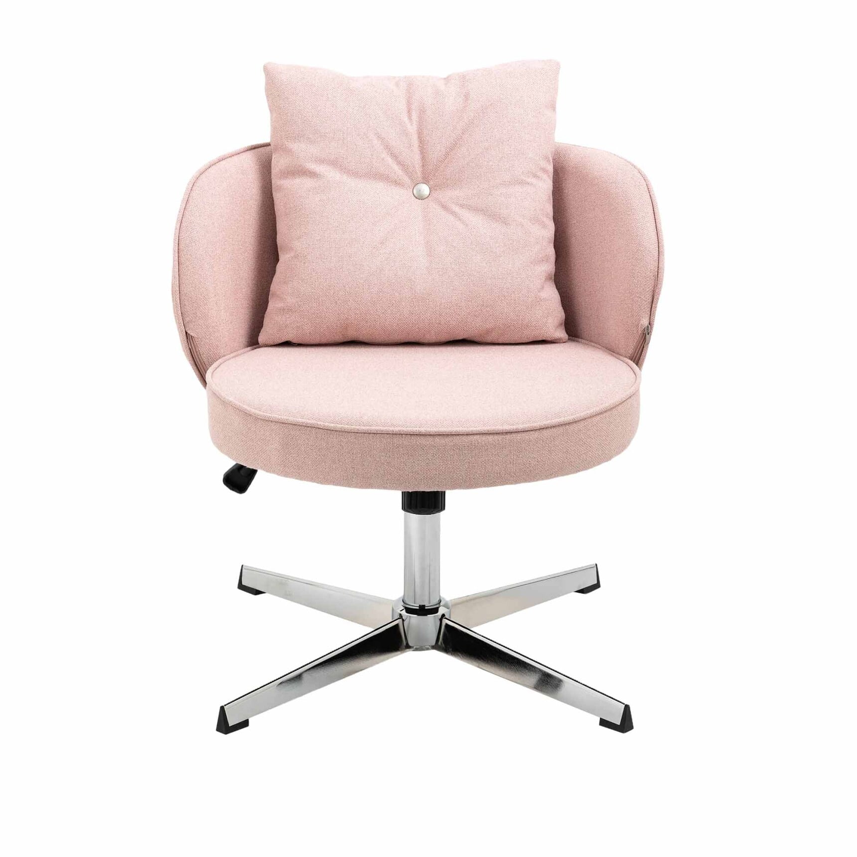 Home Office Chair No Wheels, Adjustable Desk Chair with Pillow, Modern ...