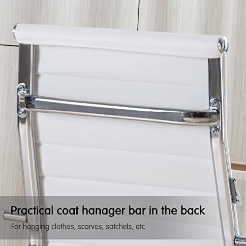 Home Office Chair Ribbed, Modern Leather Conference Room Chairs ...