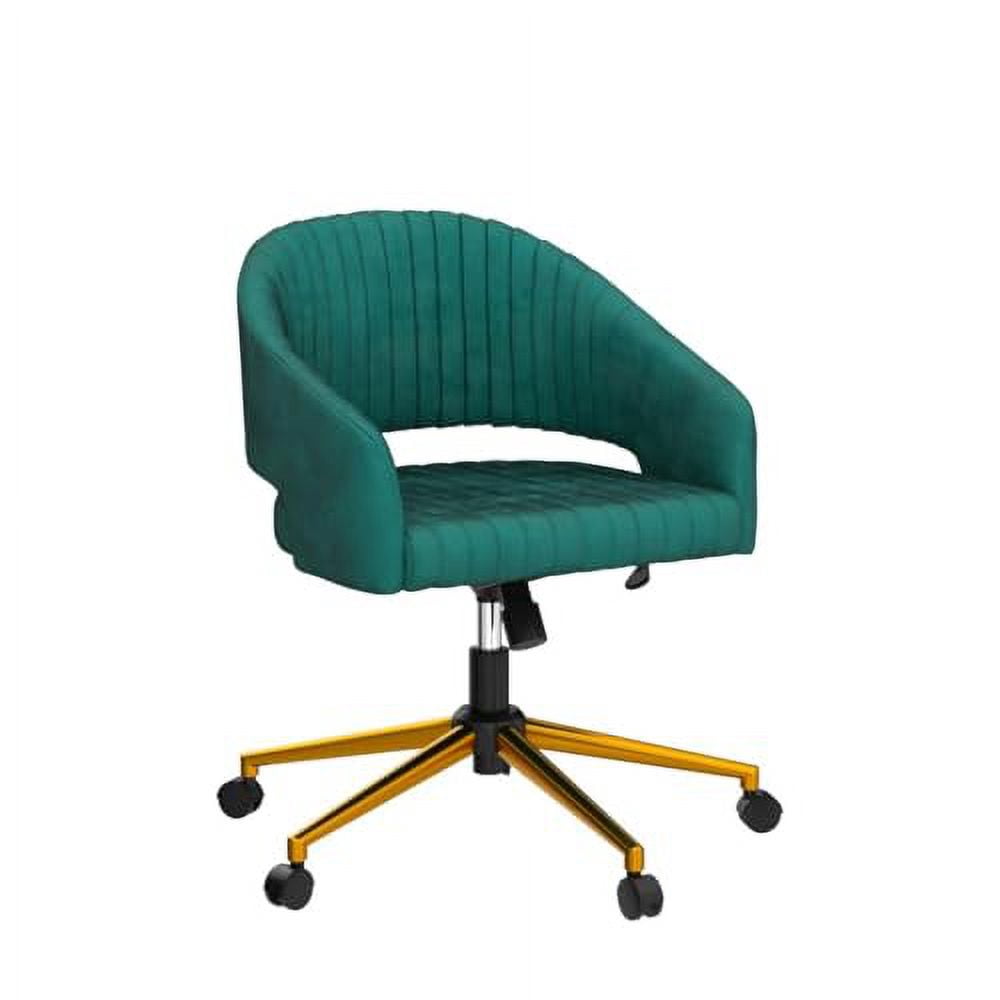 Home Office Chair Swivel Velvet Desk Chair Modern Cute Green Desk Chair ...