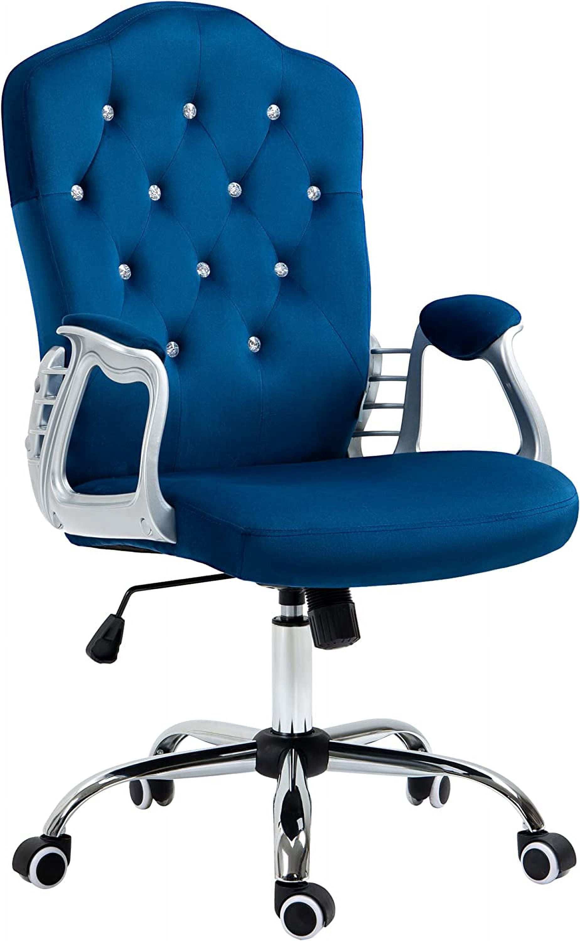 Home Office Chair, Velvet Computer Chair, Button Tufted Desk Chair with ...