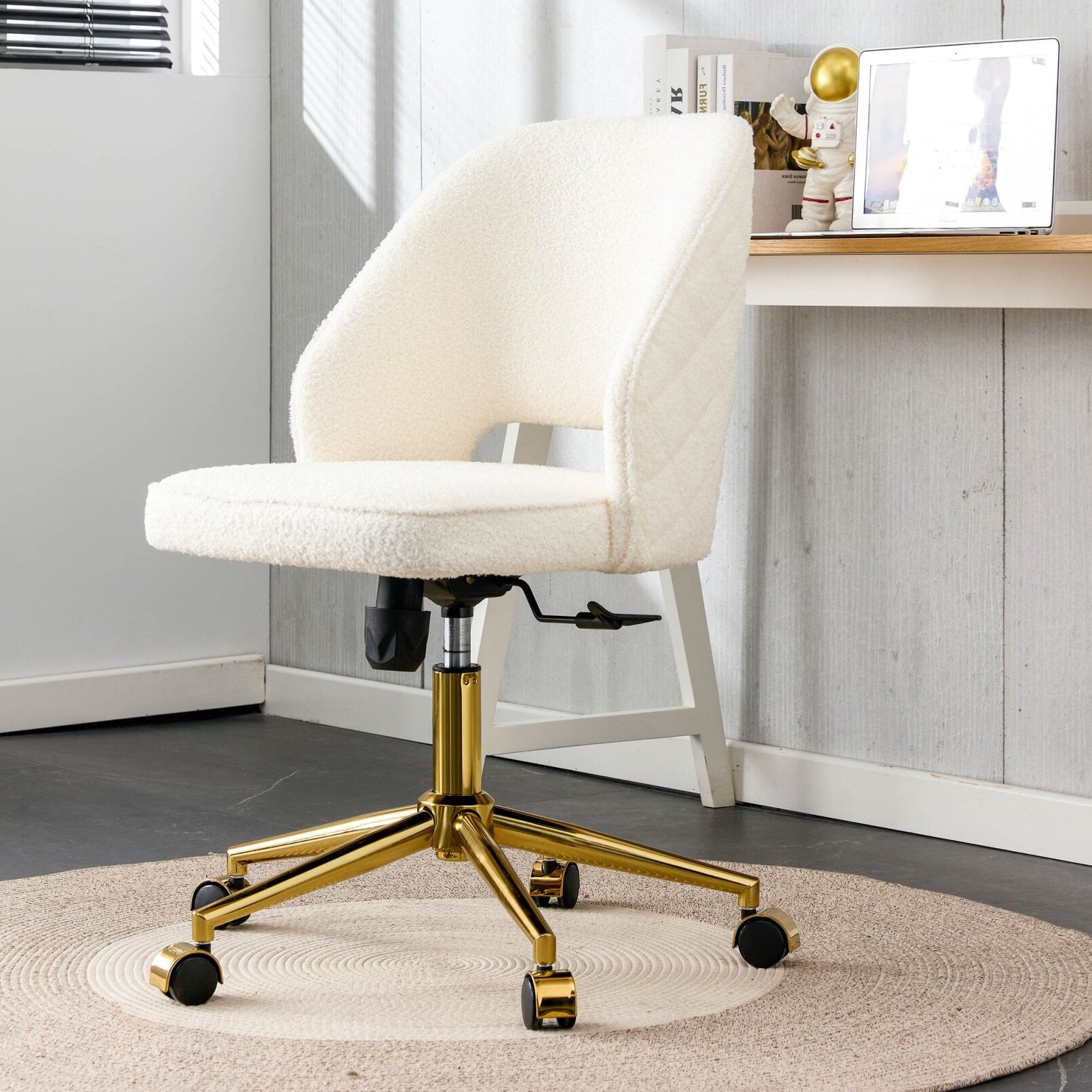Home Office Chair, Velvet Computer Chair, Modern Upholstered Desk Chair ...