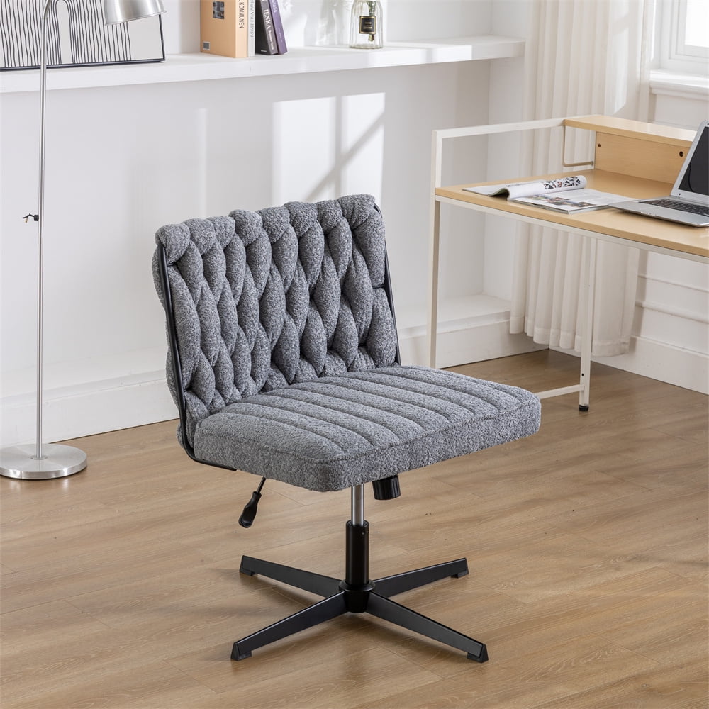 Home Office Chair, Velvet Upholstered Computer Chair with Adjustable ...