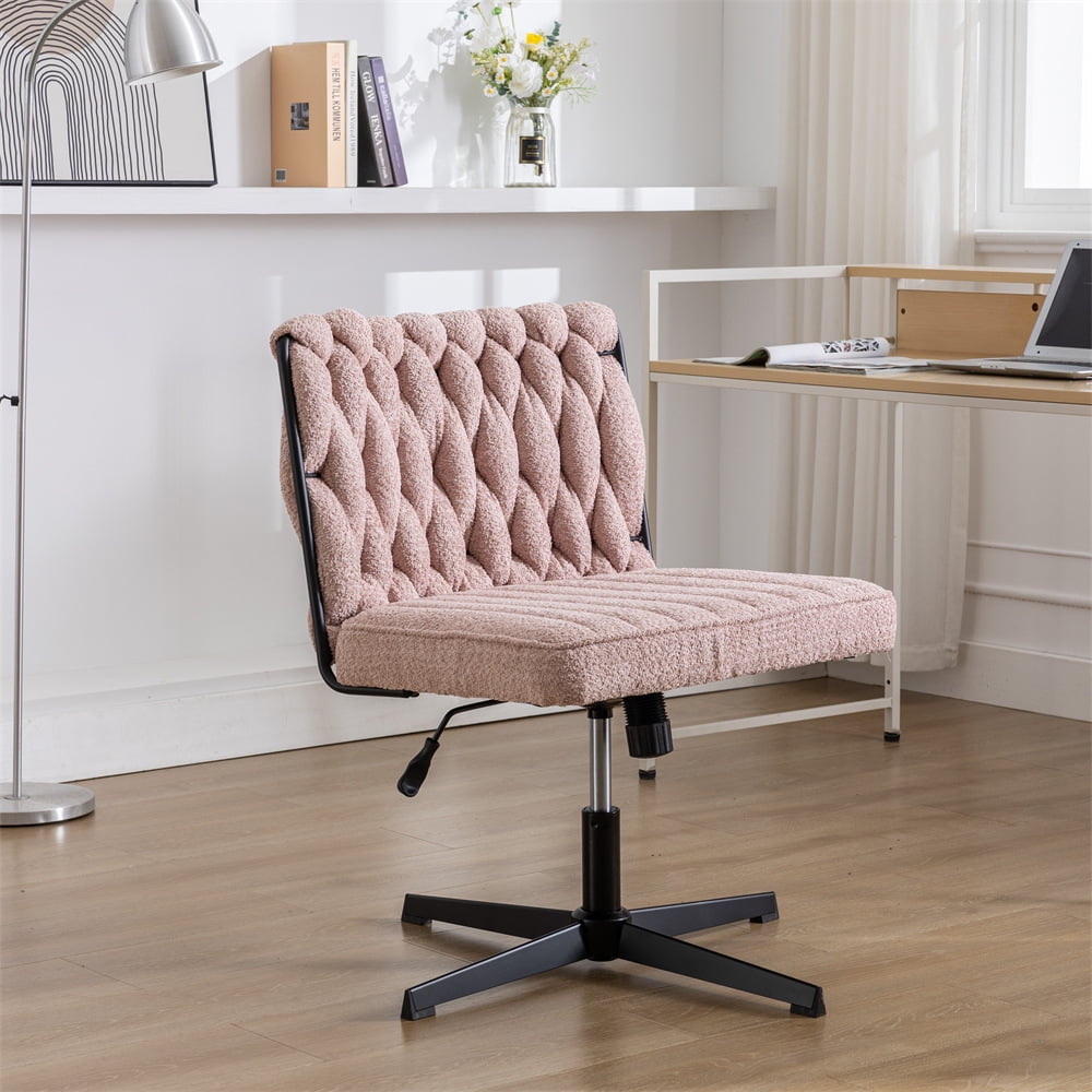 Home Office Chair, Velvet Upholstered Computer Chair with Adjustable ...