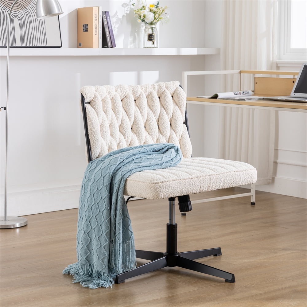 Home Office Chair, Velvet Upholstered Computer Chair with Adjustable ...