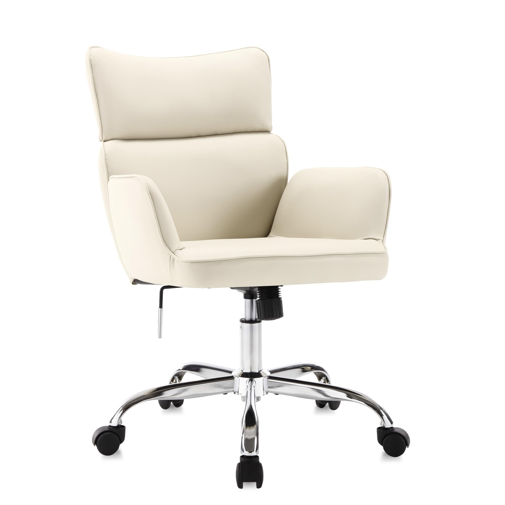 Home Office Chair with Wheels, Adjustable Height Swivel Mid-Back ...