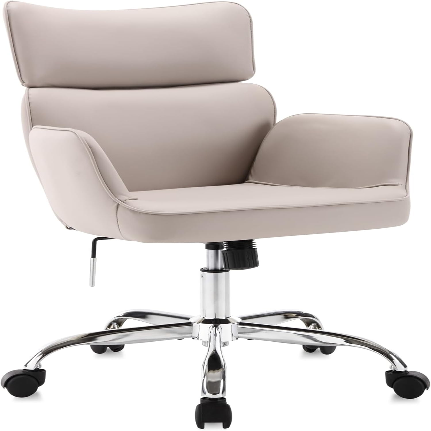 Home Office Chair with Wheels Adjustable Height Swivel Mid-Back ...