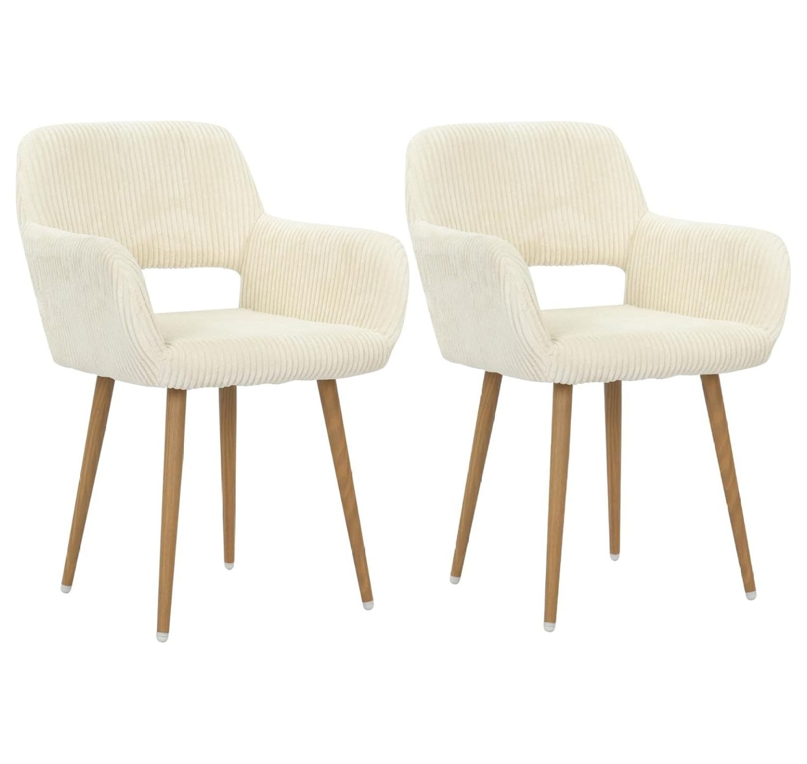 Home Office Corduroy Dining Chair Set of 2, Fluffy Makeup Vanity Chair ...