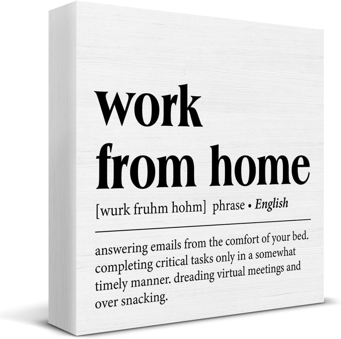 Home Office Decor, Home Office Signs For Desk, Rustic Work From Home ...
