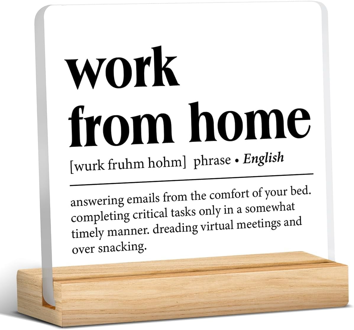 Home Office Decor Work From Home Definition Clear Desk Decorative Signs ...